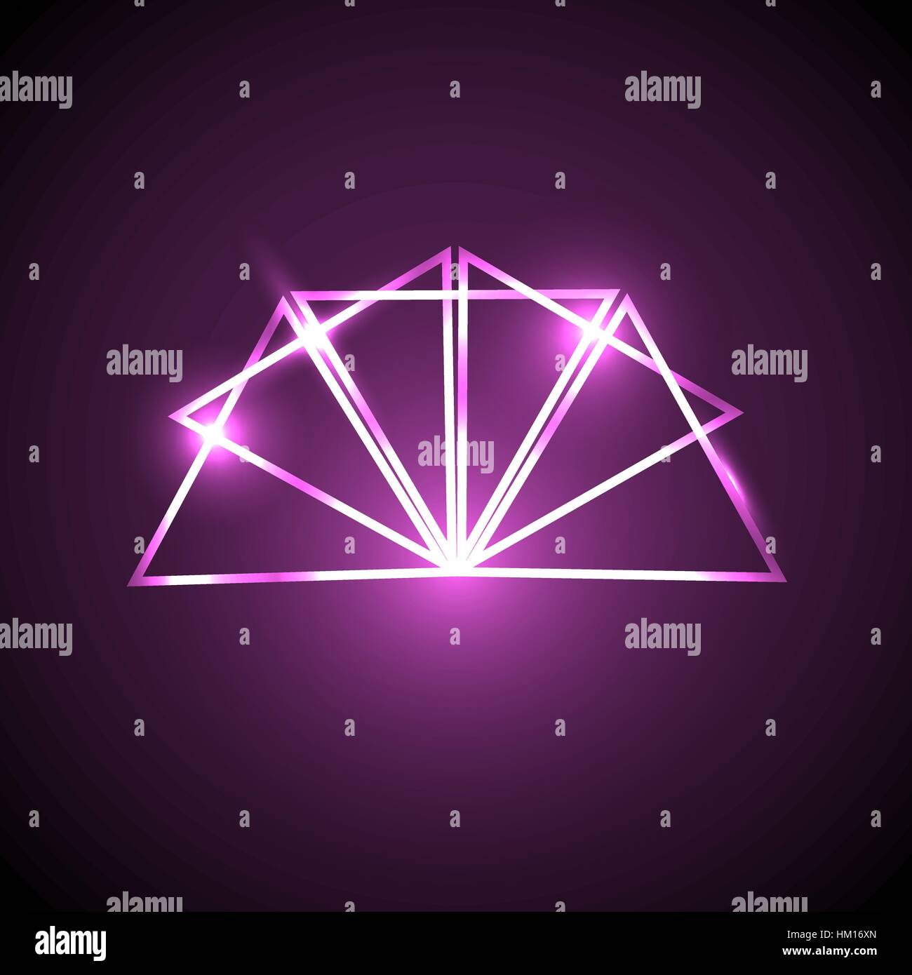 Abstract background with pink neon triangles, stock vector Stock Vector ...