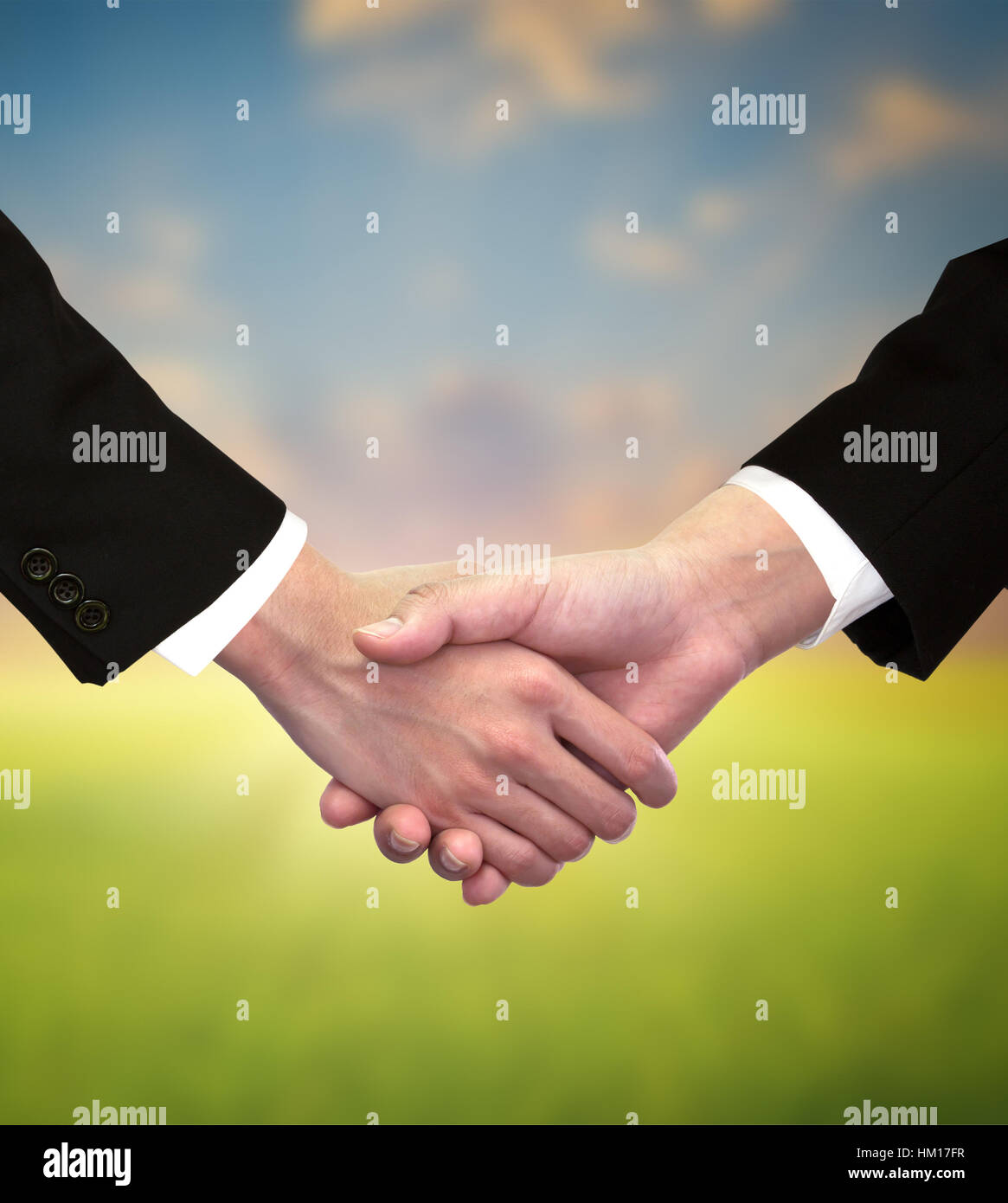 Two business male hands about to shake hands Stock Photo - Alamy