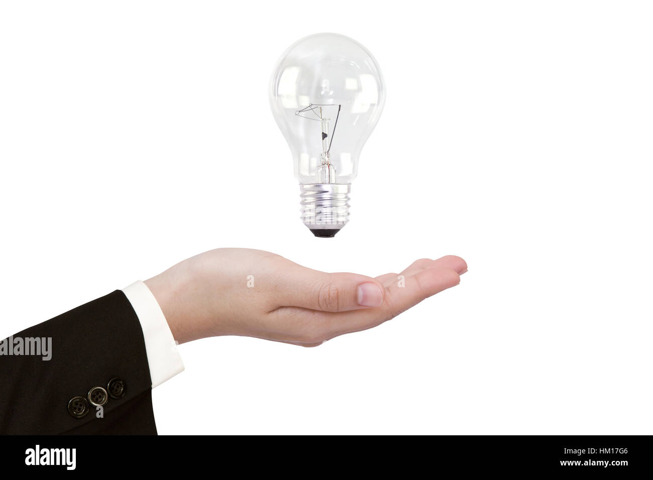 women hand with Light bulb Stock Photo - Alamy
