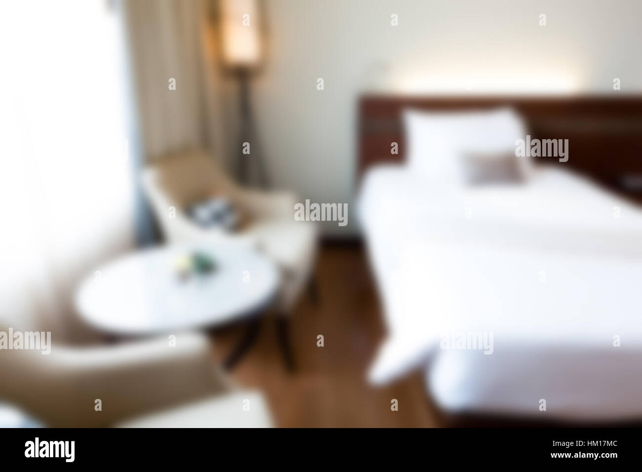 Abstract blur Interior of modern comfortable hotel room Stock Photo - Alamy
