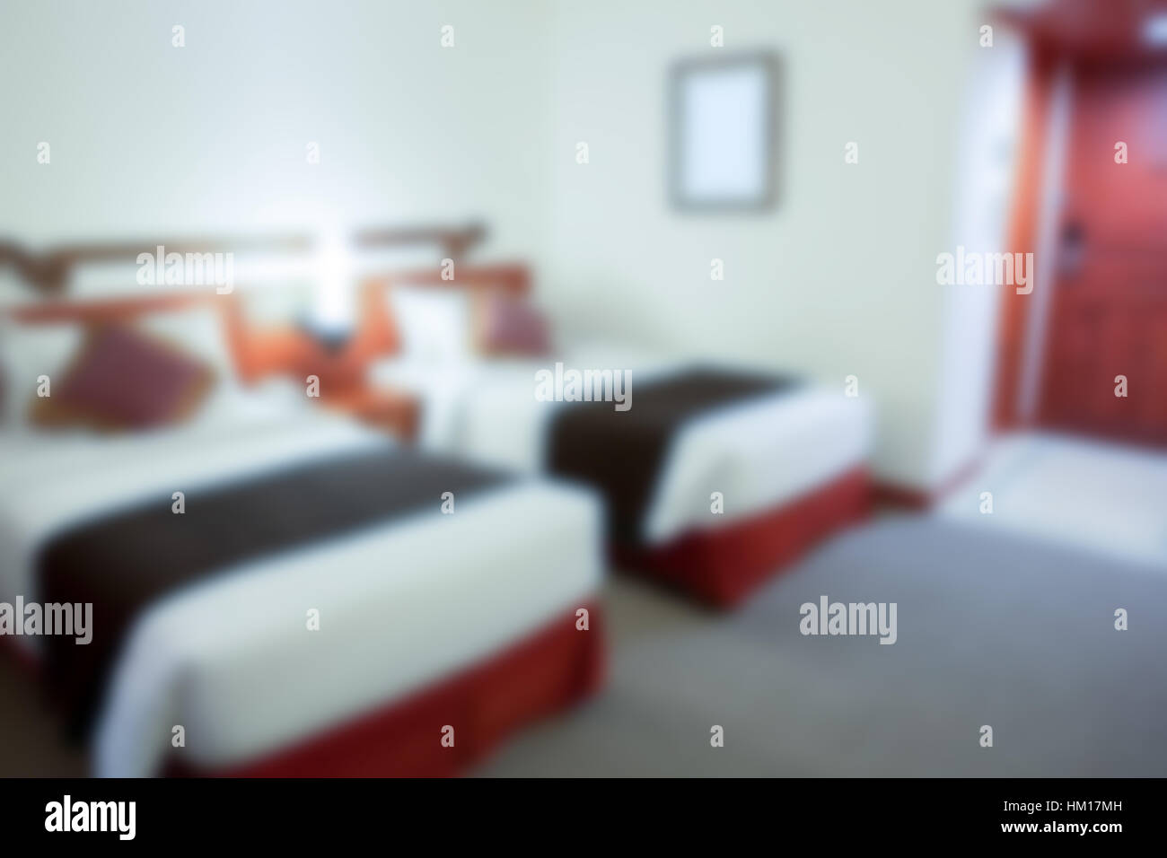 Abstract blur Interior of modern comfortable hotel room Stock Photo - Alamy