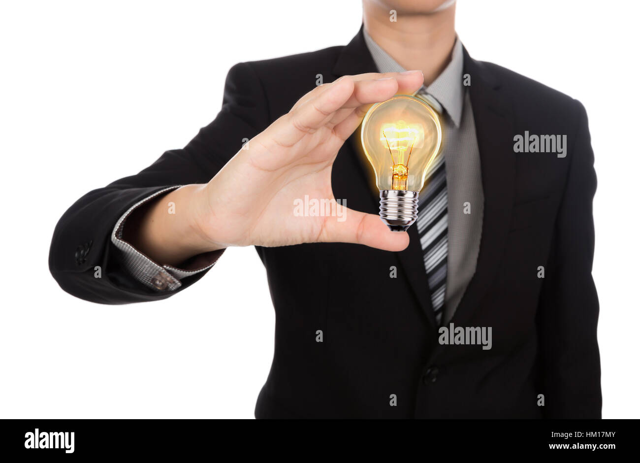 Open hand of business man Stock Photo - Alamy