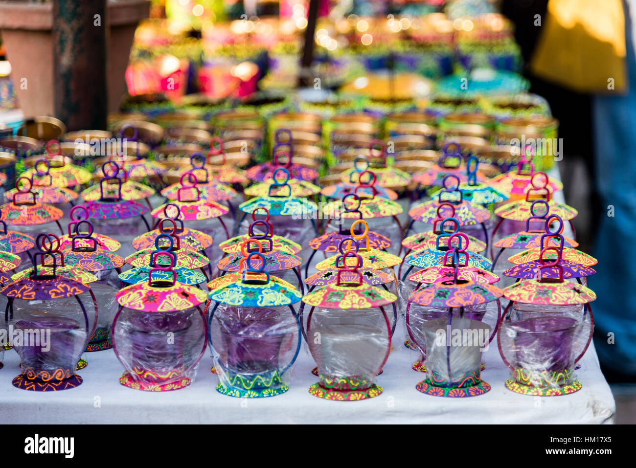 Beautiful handicrafts for sale at a shop Stock Photo - Alamy