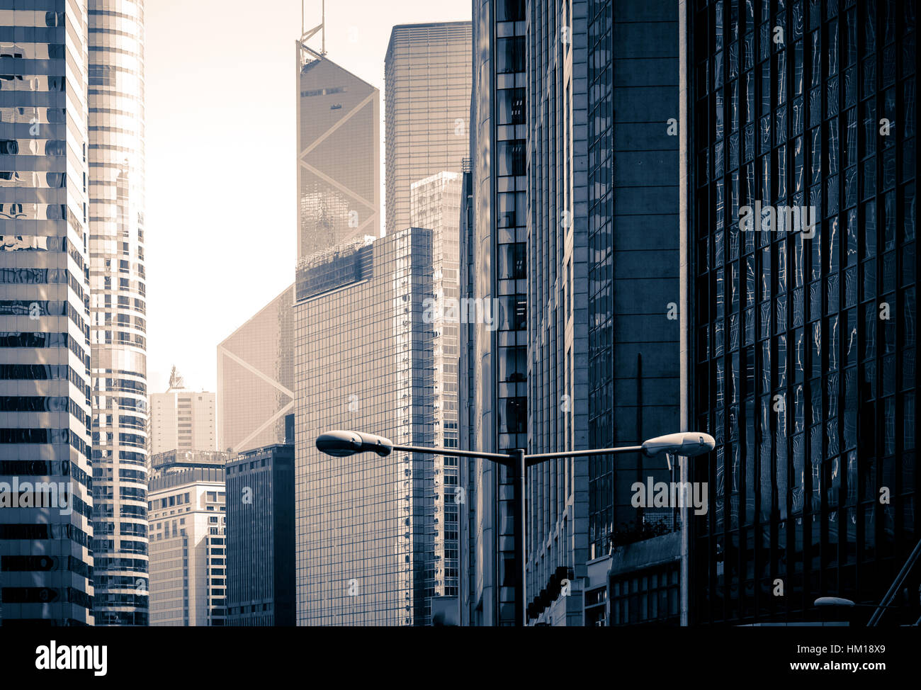 Windows of commercial building in Hong Kong Stock Photo - Alamy