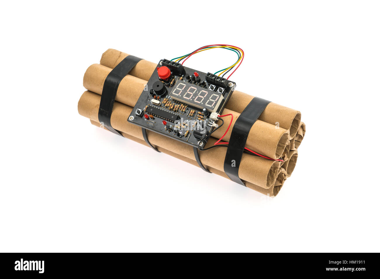 Time clock on fire Cut Out Stock Images & Pictures - Alamy