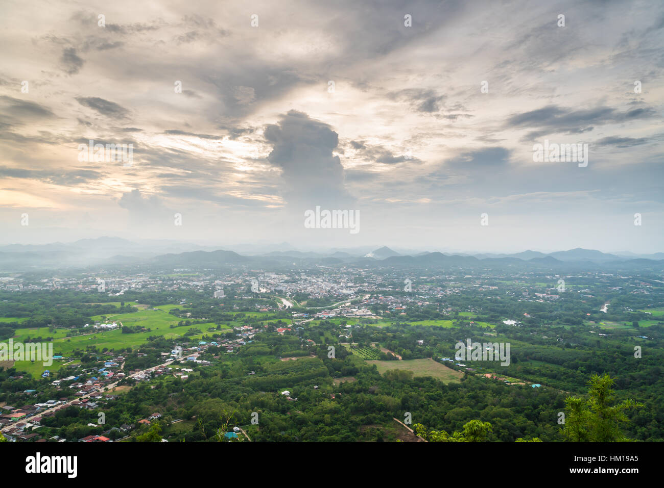 Aerial view of small town Stock Photo - Alamy