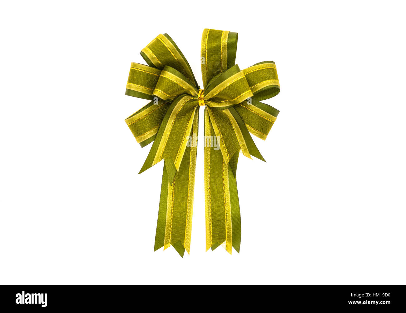 Shiny green ribbon on white background with copy space Stock Photo - Alamy