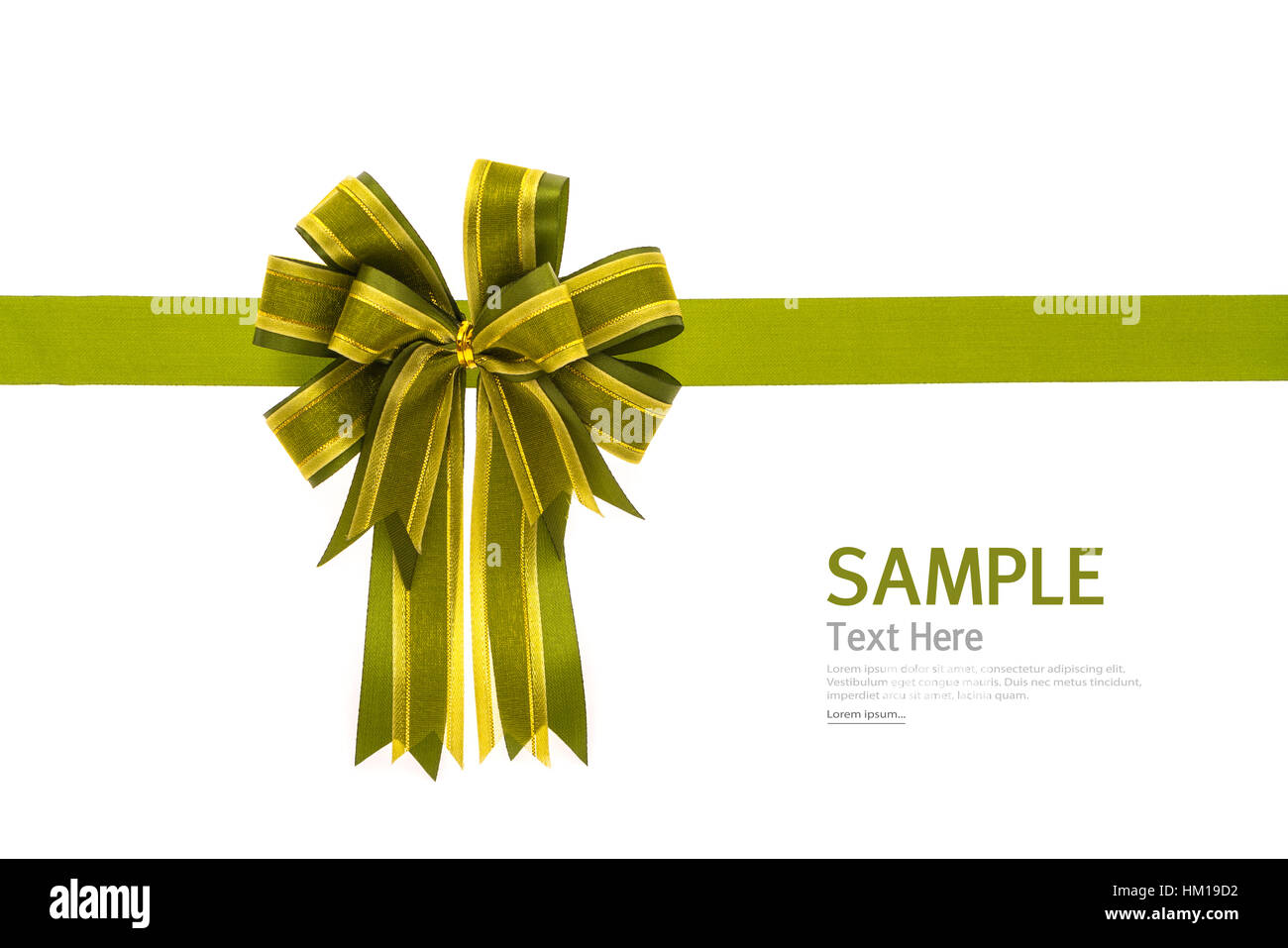 Shiny green ribbon on white background with copy space Stock Photo - Alamy