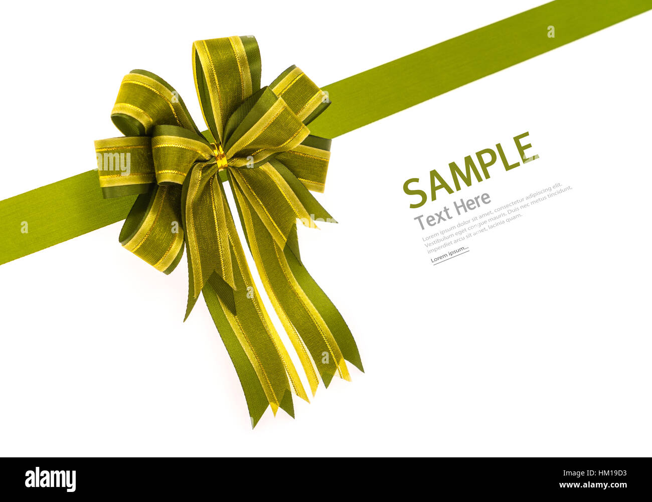 Shiny green ribbon on white background with copy space Stock Photo - Alamy