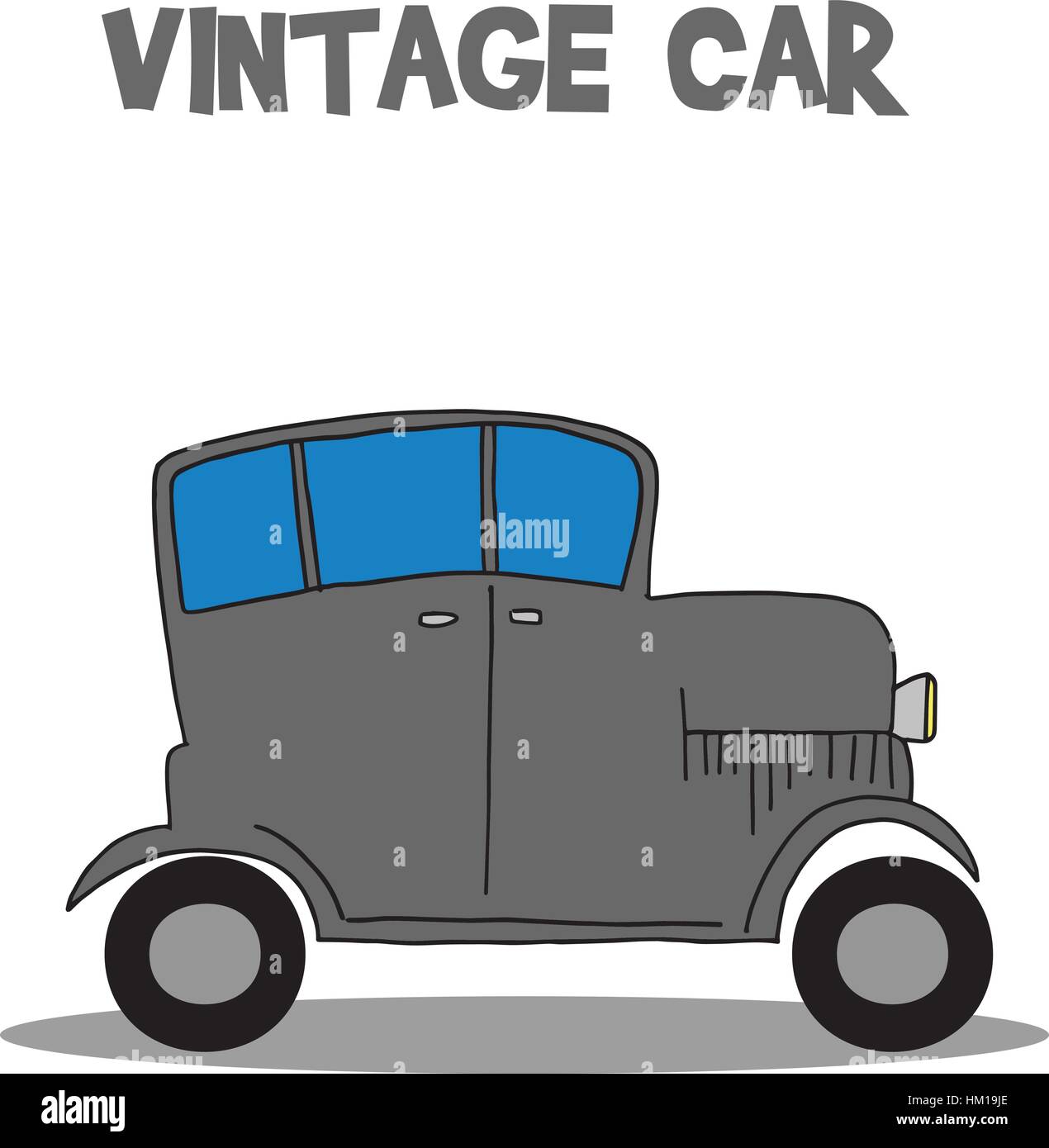 Vintage car vector art illustration Stock Vector Image & Art - Alamy