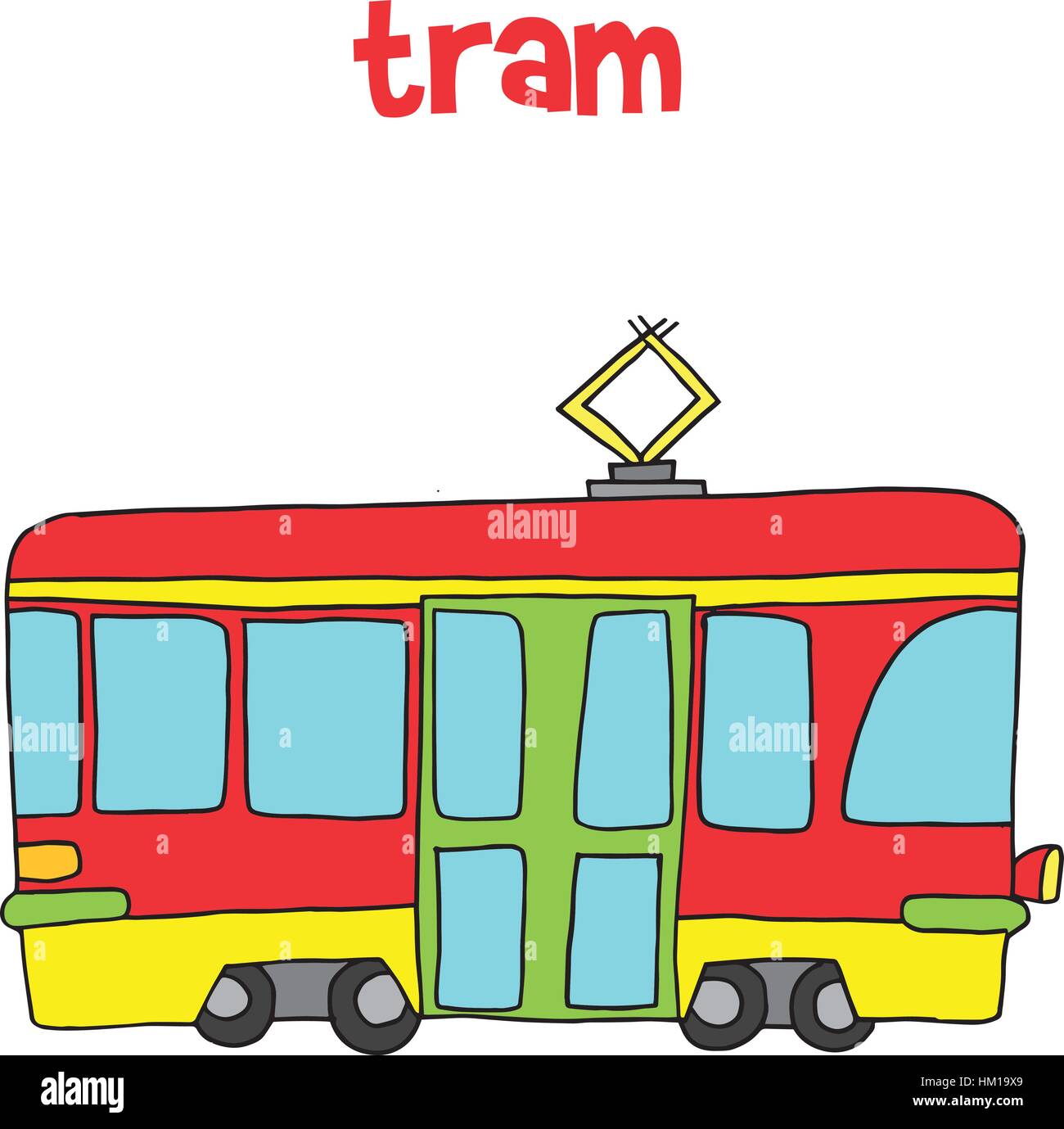 Collection of tram vector art Stock Vector Image & Art - Alamy