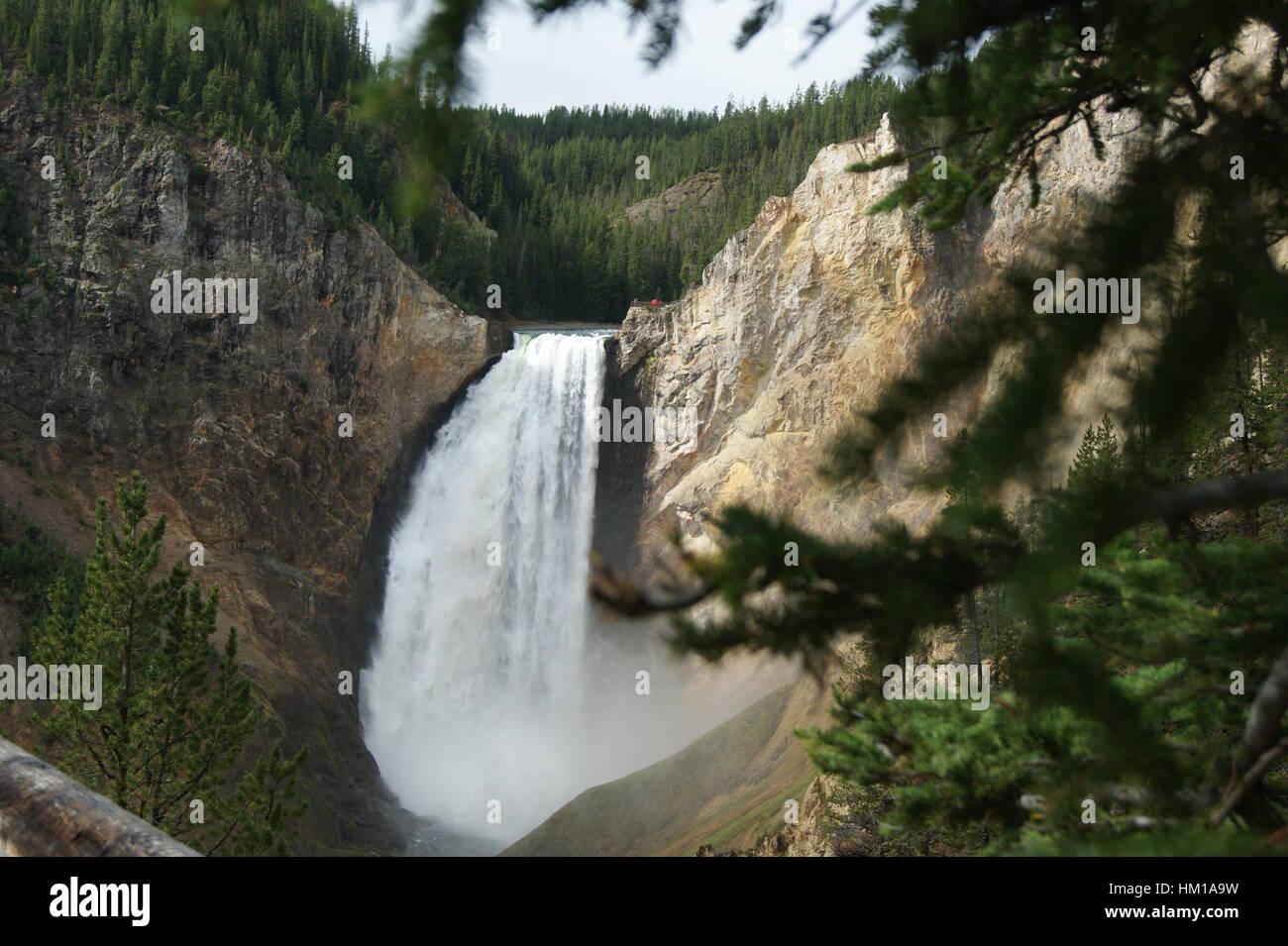 Yellowstone water fall Stock Photo - Alamy