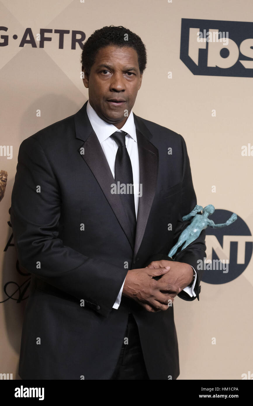 Los Angeles, USA. 29th Jan, 2017. Actor Denzel Washington, winner of ...