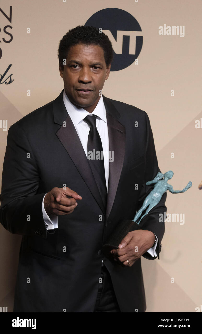 Los Angeles, USA. 29th Jan, 2017. Actor Denzel Washington, winner of ...