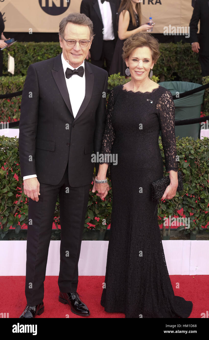 Los Angeles, USA. 29th Jan, 2017. Bryan Cranston and Robin Dearden ...