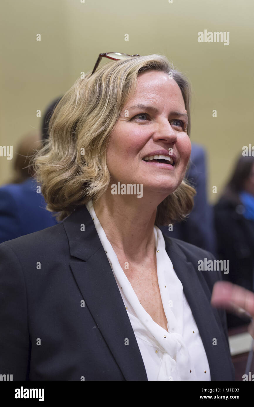 Uniondale, USA. 30th Jan, 2017. Nassau County Legislator Laura Curran ...