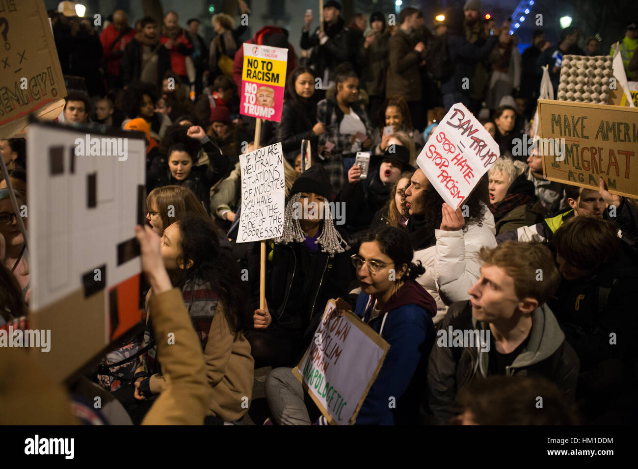 Anti fascist sit down protest hi-res stock photography and images - Alamy