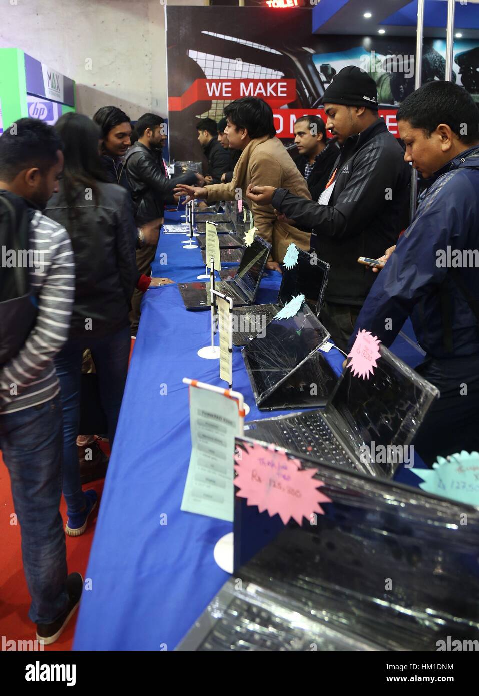 Kathmandu, Nepal. 30th Jan, 2017. Visitors visit a stall of the ...