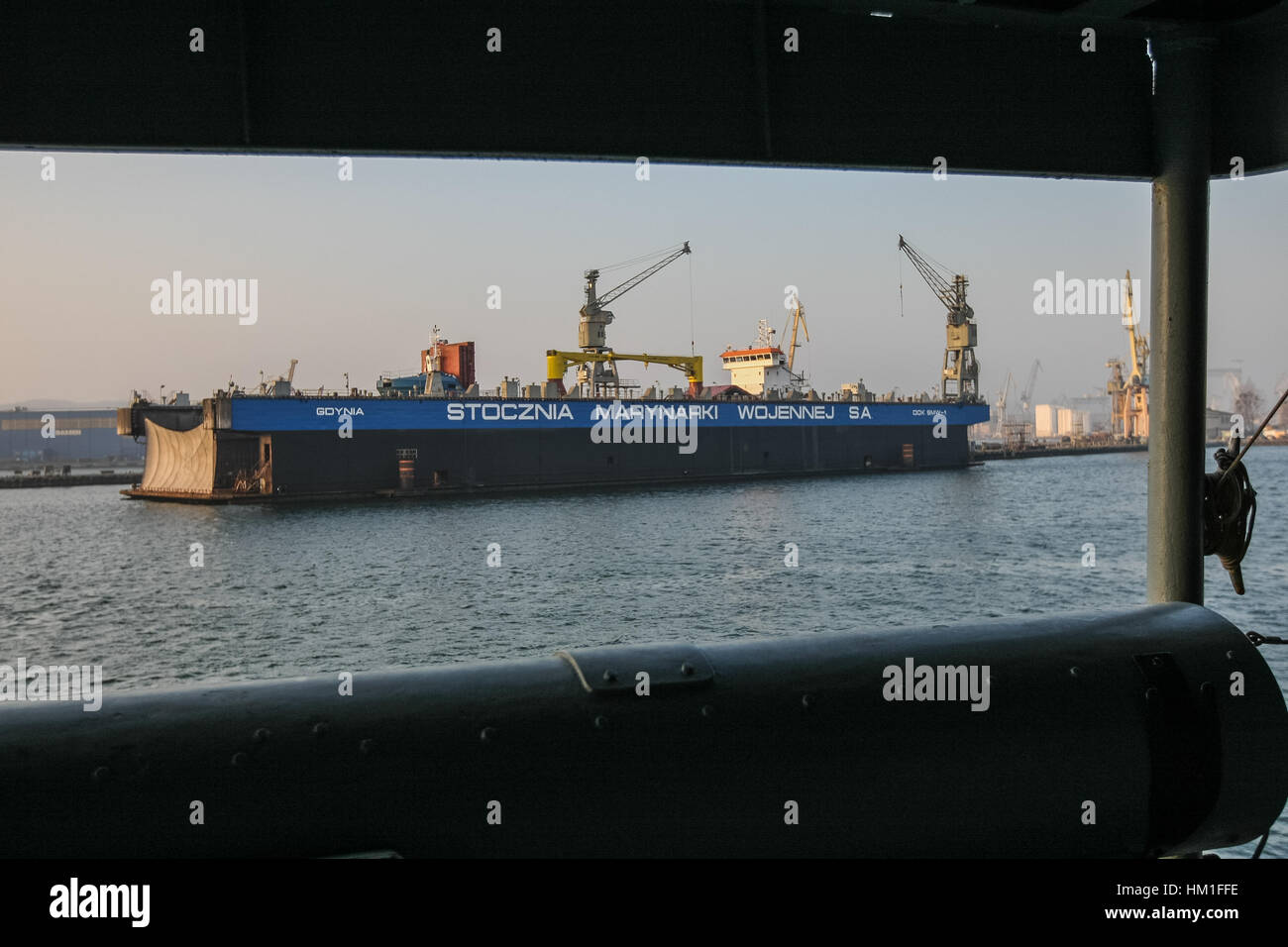 Gdynia, Poland. 31st January 2017. Polish Naval Shipyard (Stocznia ...