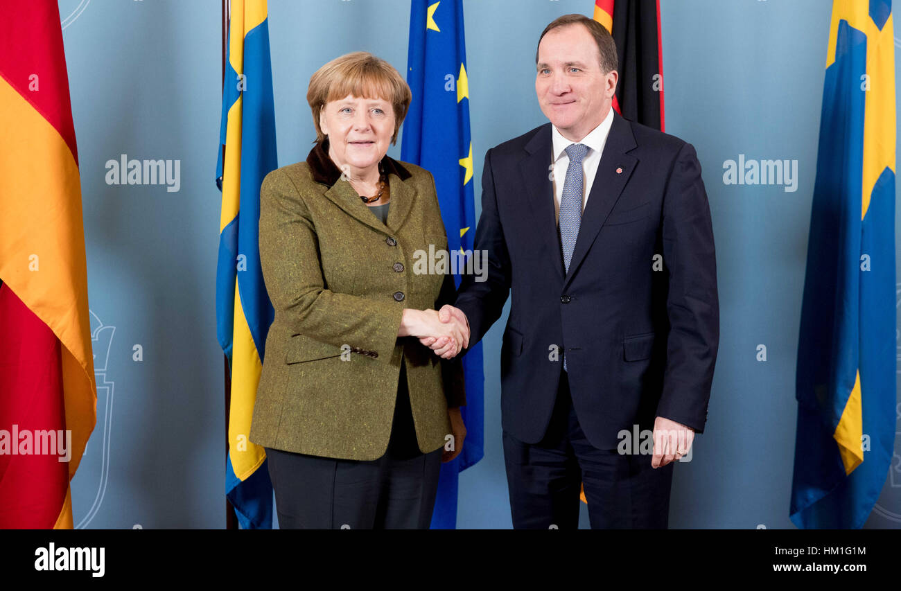Stockholm, Sweden. 31st Jan, 2017. German chancellor Angela Merkel (CDU ...