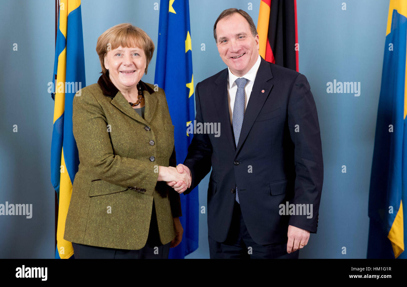 Stockholm, Sweden. 31st Jan, 2017. German chancellor Angela Merkel (CDU ...