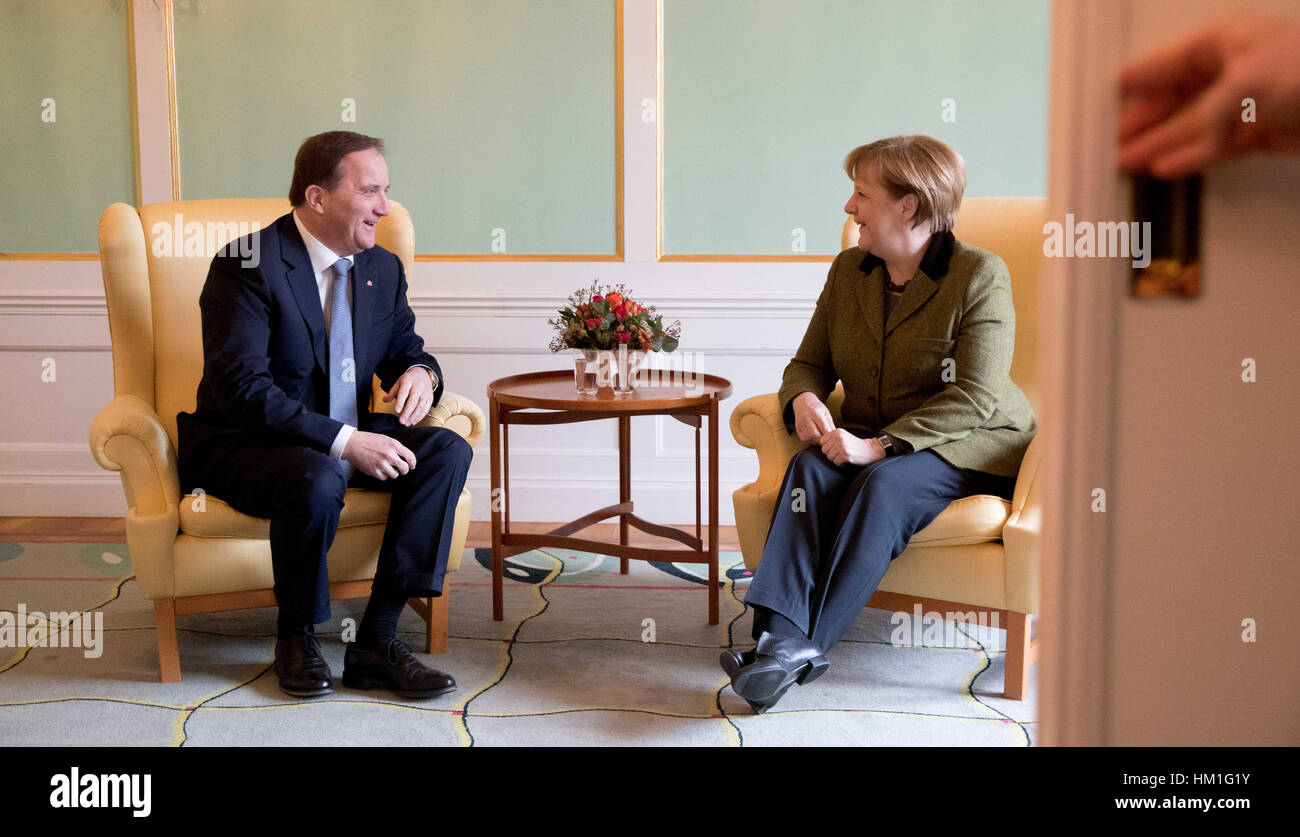 Stockholm, Sweden. 31st Jan, 2017. German chancellor Angela Merkel (CDU ...