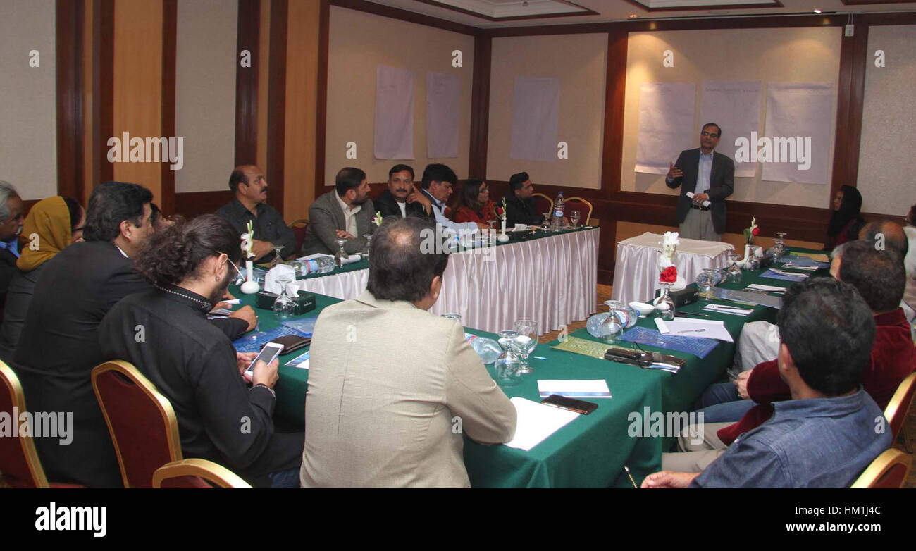 Pakistan. 31st Jan, 2017. Chairman Press Foundation (PPF) Owais Aslam ...