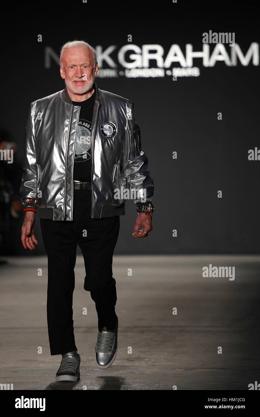 New York, NY, USA. 31st Jan, 2017. Buzz Aldrin at Nick Graham NYFW Men ...