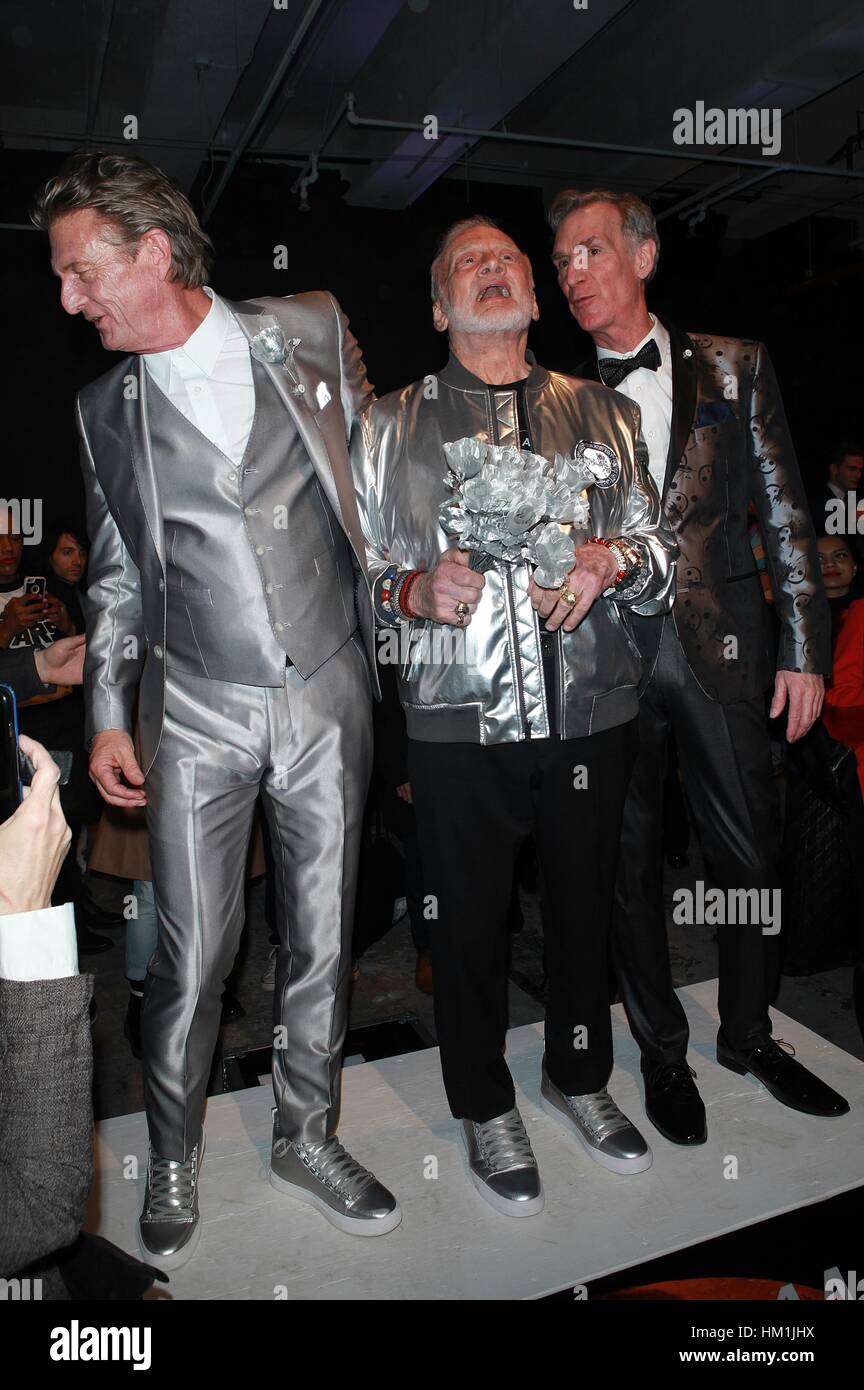 New York, NY, USA. 31st Jan, 2017. Nick Graham, Buzz Aldrin and Bill ...