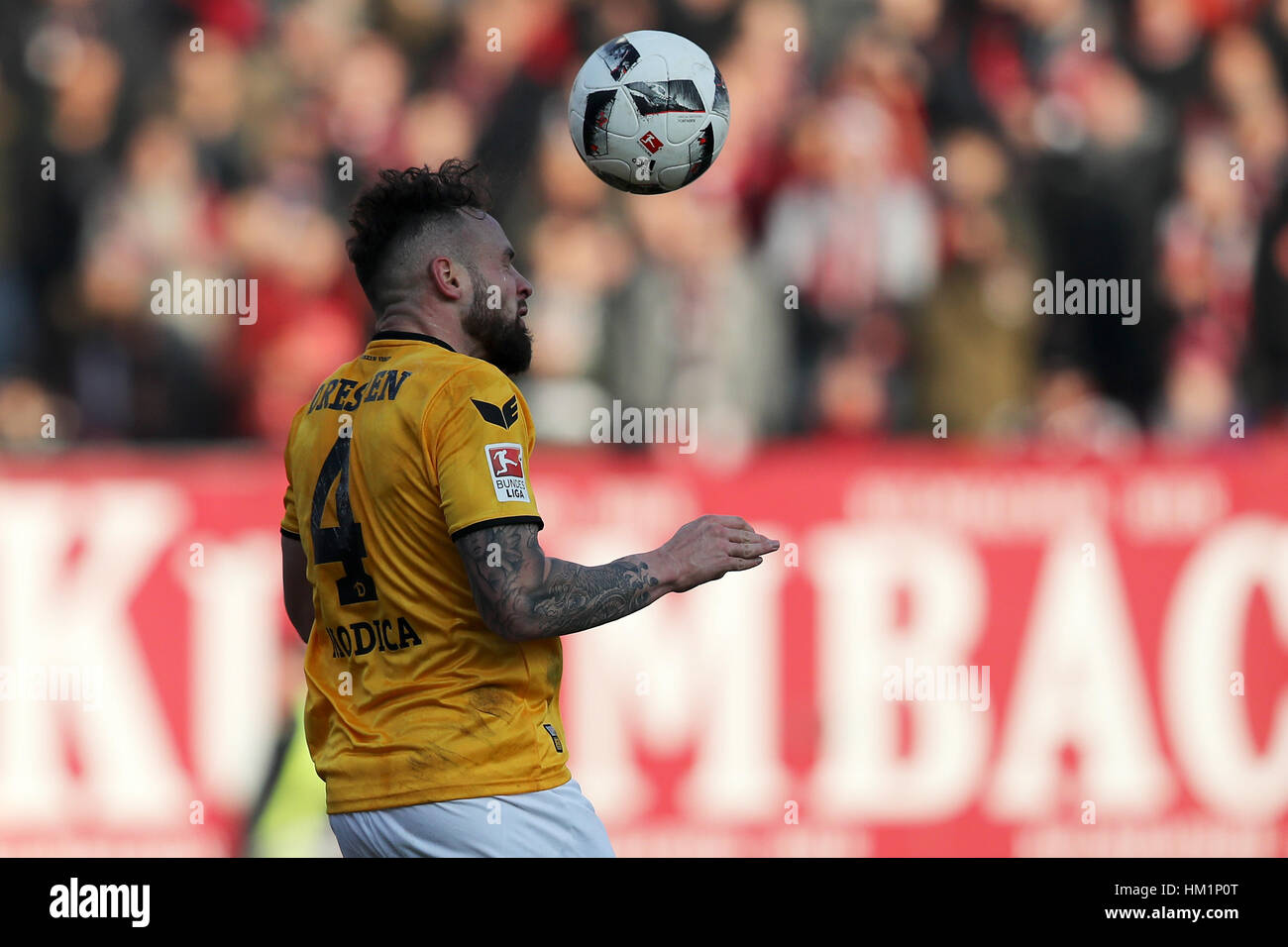 Nuremberg, Germany. 29th Jan, 2017. Dresden's Giuliano Modica during ...