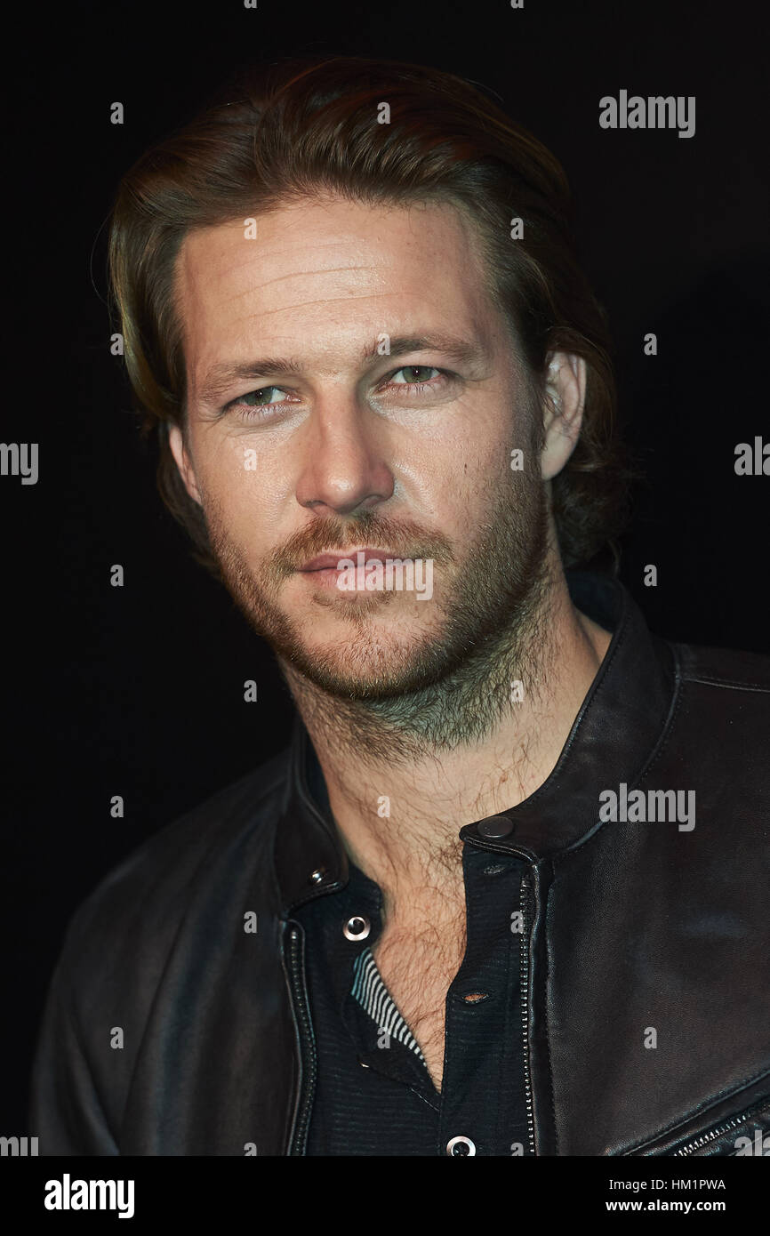 Madrid, Spain. 1st Feb, 2017. Australian actor Luke Bracey presents the ...
