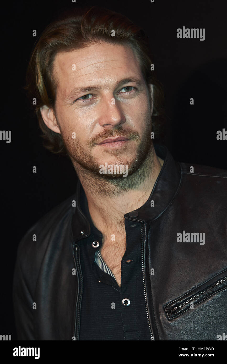 Madrid, Spain. 1st Feb, 2017. Australian actor Luke Bracey presents the ...