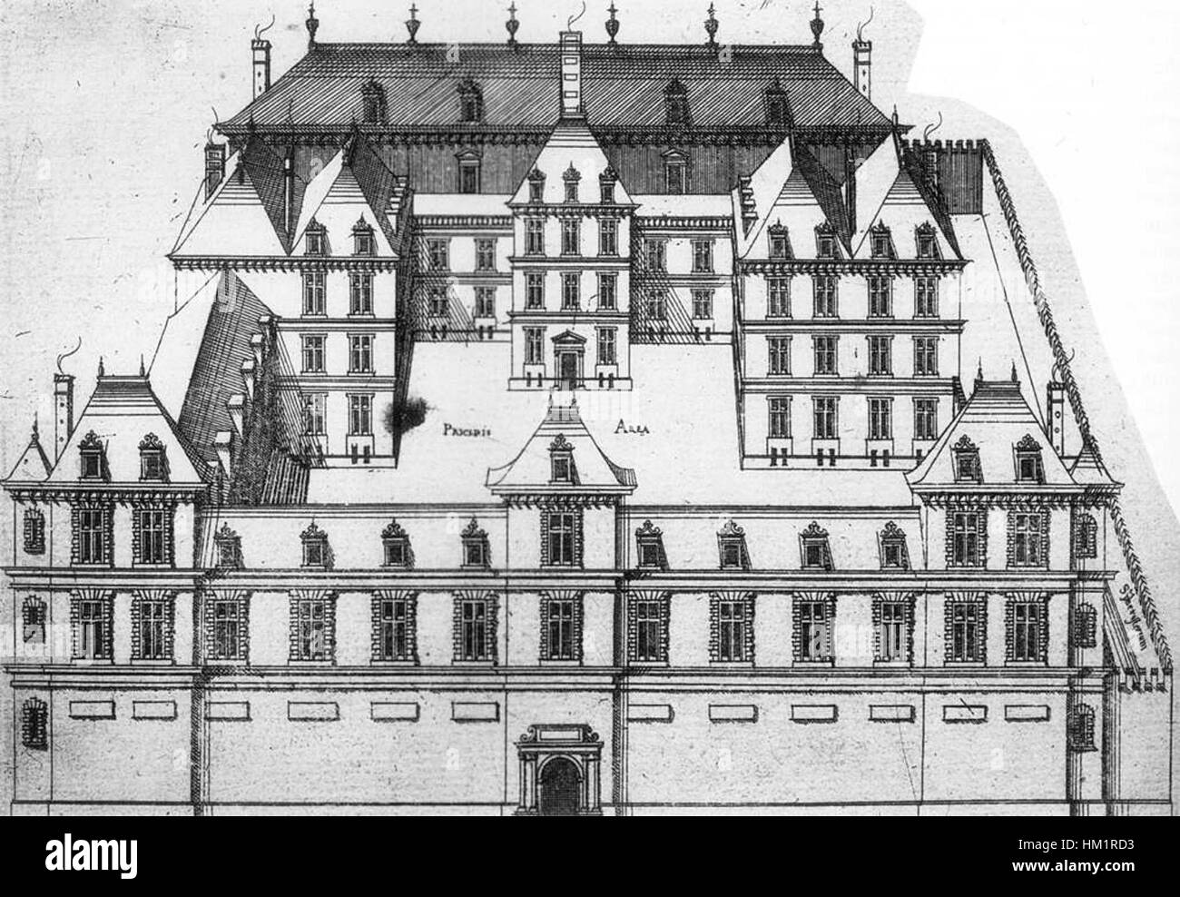 A design for a town house by Jacques Androuet Du Cerceau, showcasing ...