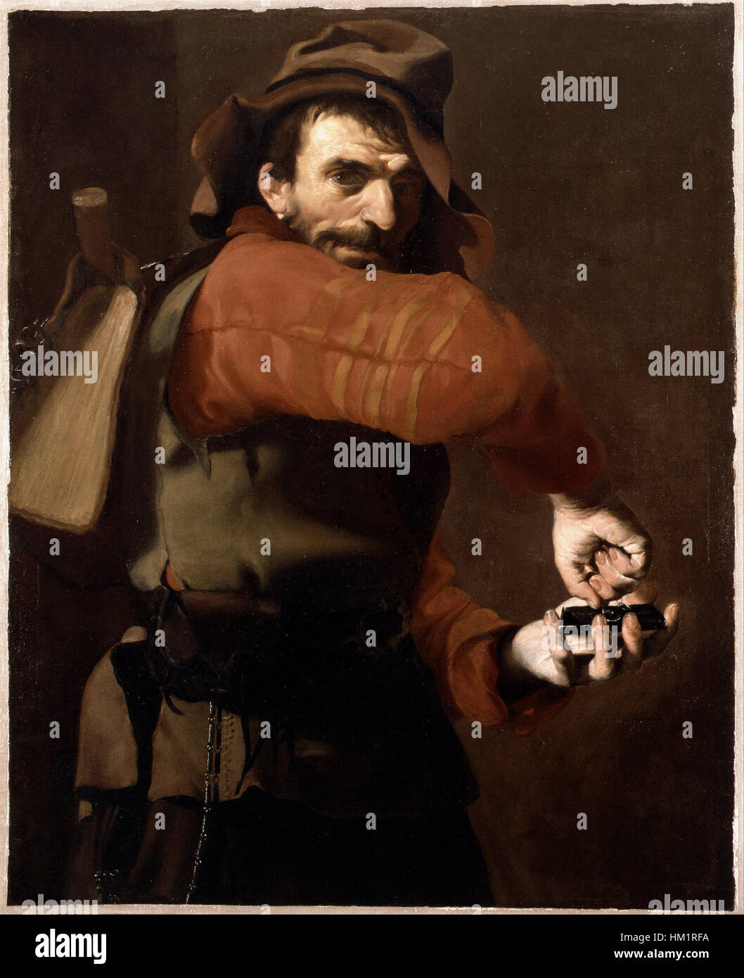 This Neapolitan artwork, titled *The Locksmith*, depicts a craftsman at ...