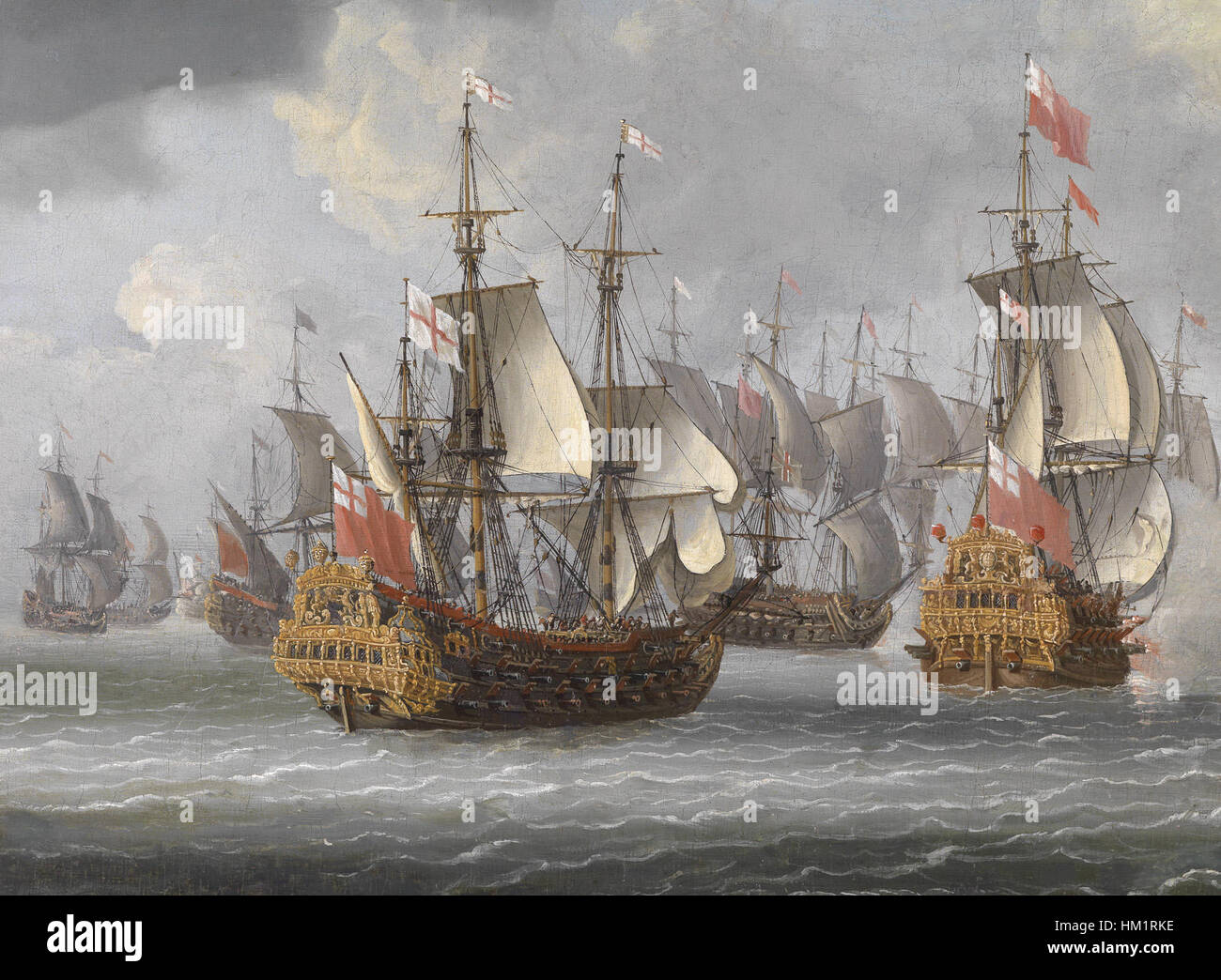 Isaac Sailmaker's artwork depicts English warships from the 18th ...