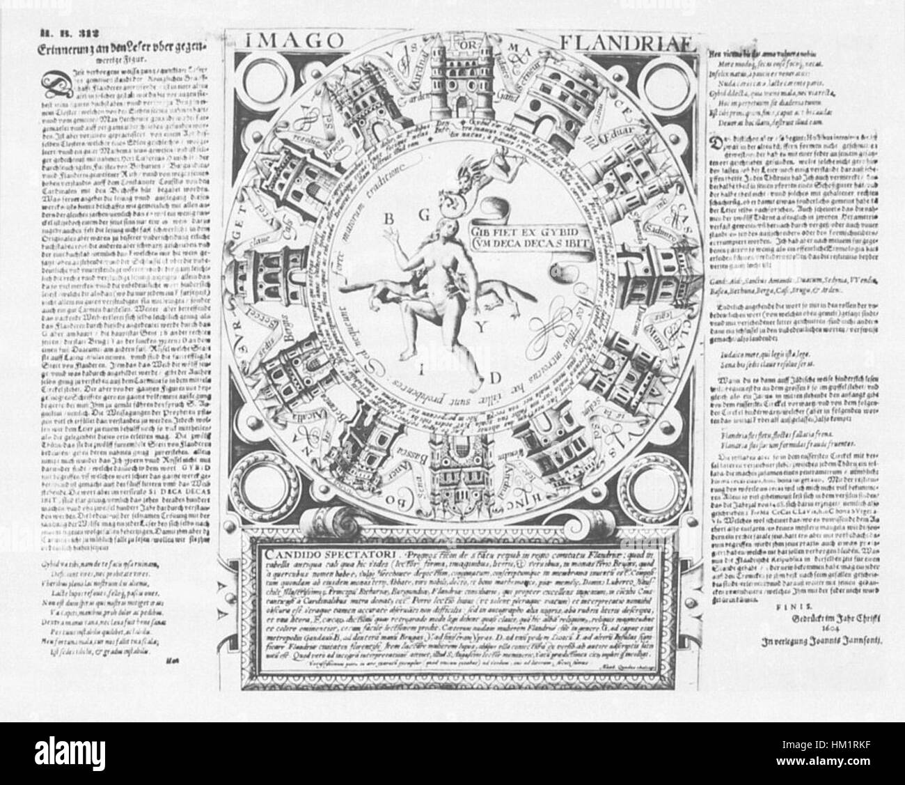 'Imago Flandriae 1604' is an antique map illustrating the region of ...