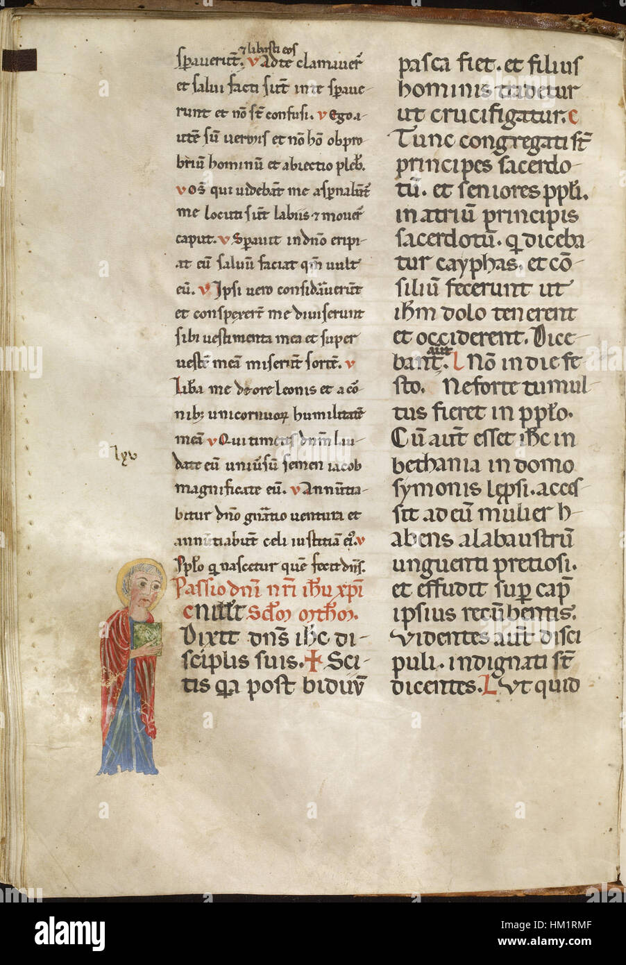 This illuminated manuscript leaf from the St. Francis Missal features ...