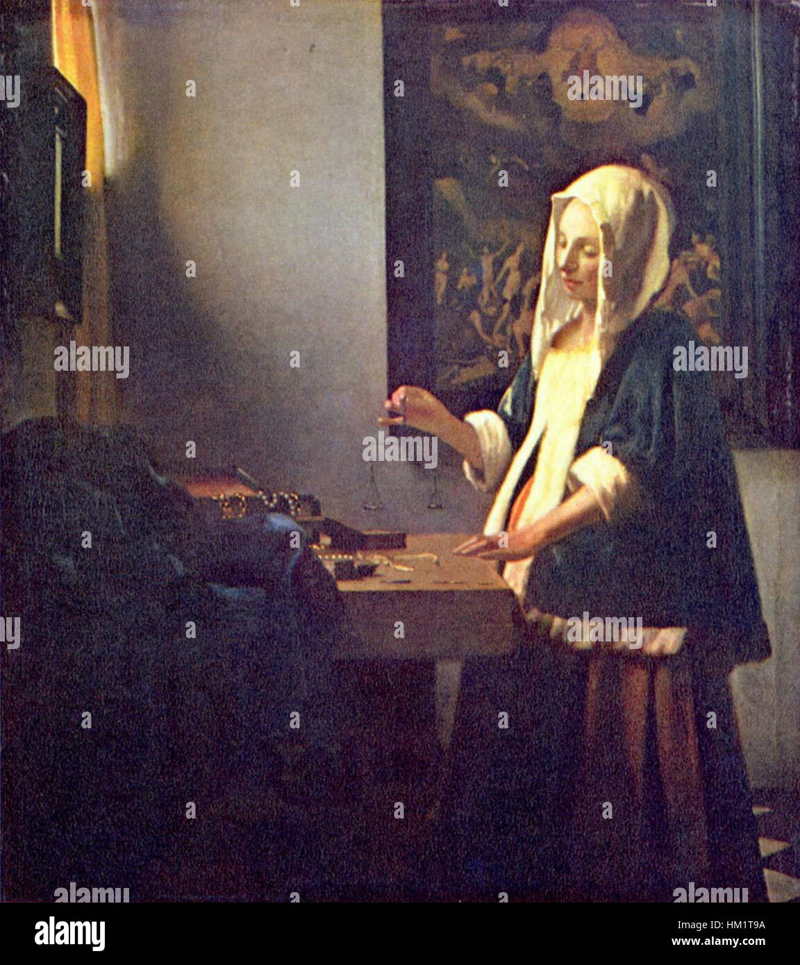A work by Jan Vermeer van Delft, showcasing a refined oil painting ...