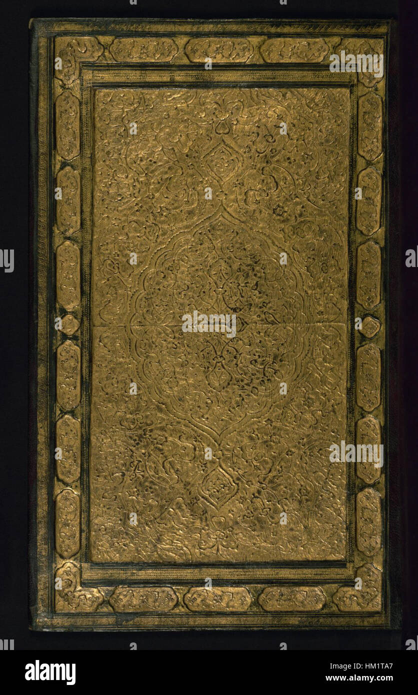 This 16th-century Iranian manuscript binding, attributed to the 'Five ...