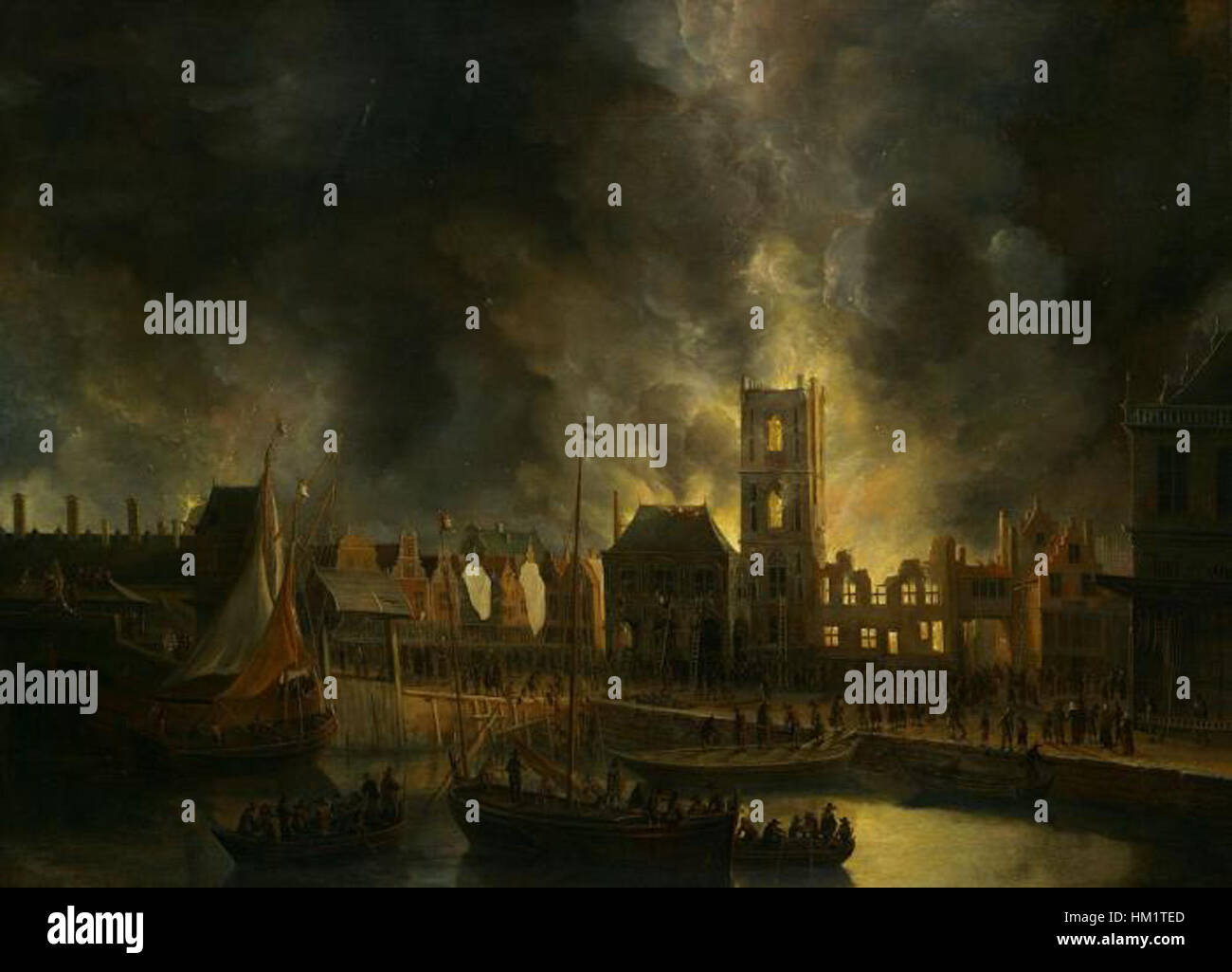 Jan Beerstraten's 1652 painting depicts the Old Town Hall of Amsterdam ...