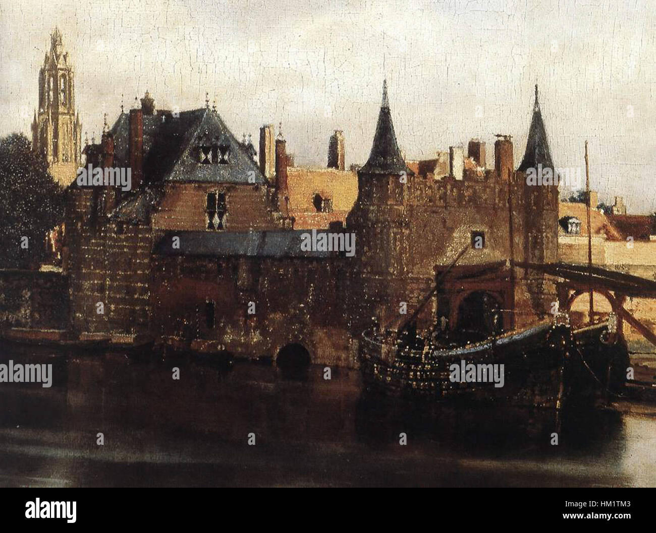 Detail from Johannes Vermeer’s masterpiece 'View of Delft,' capturing ...