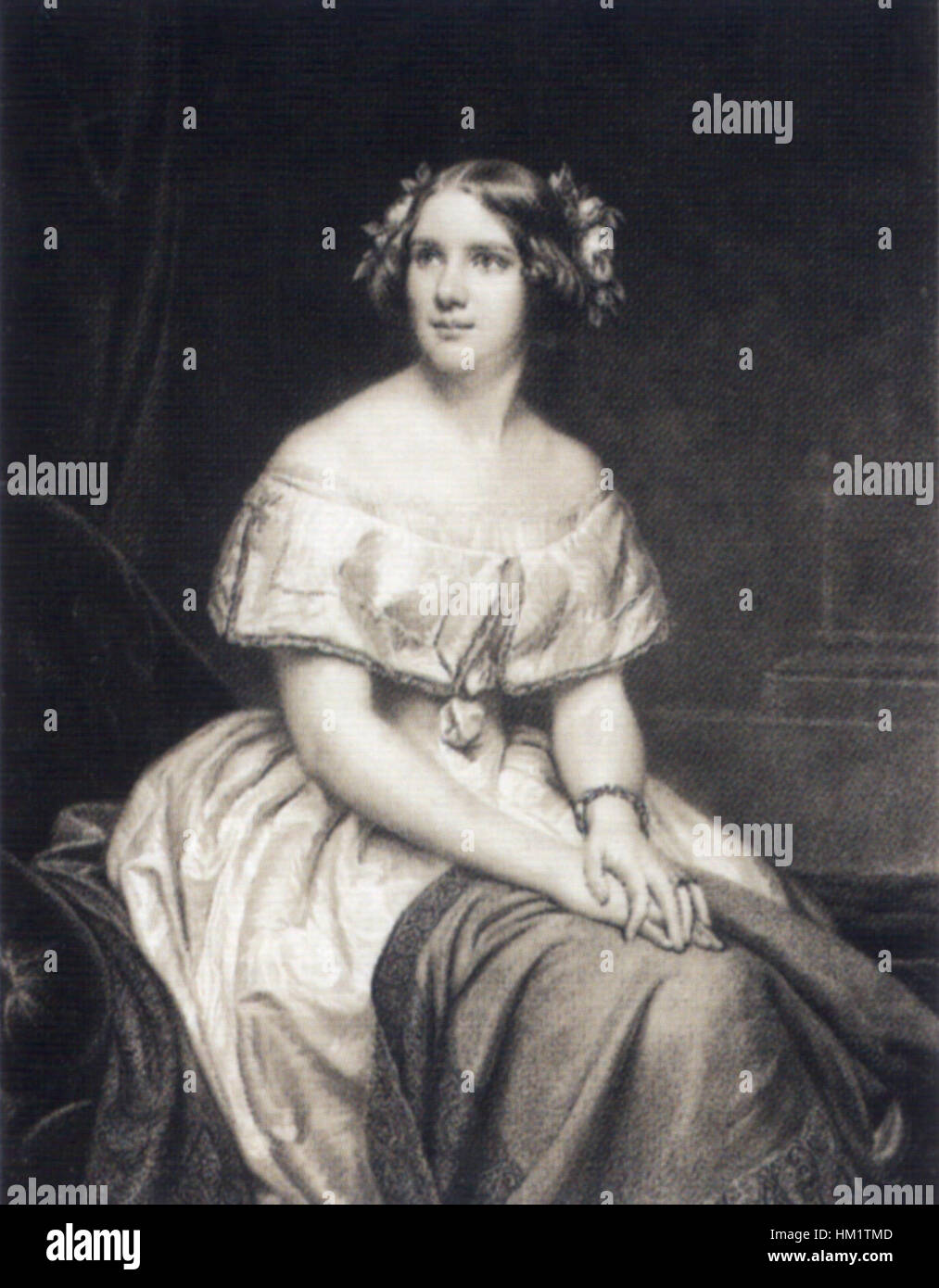 The portrait of Jenny Lind, the famous Swedish opera singer from the ...