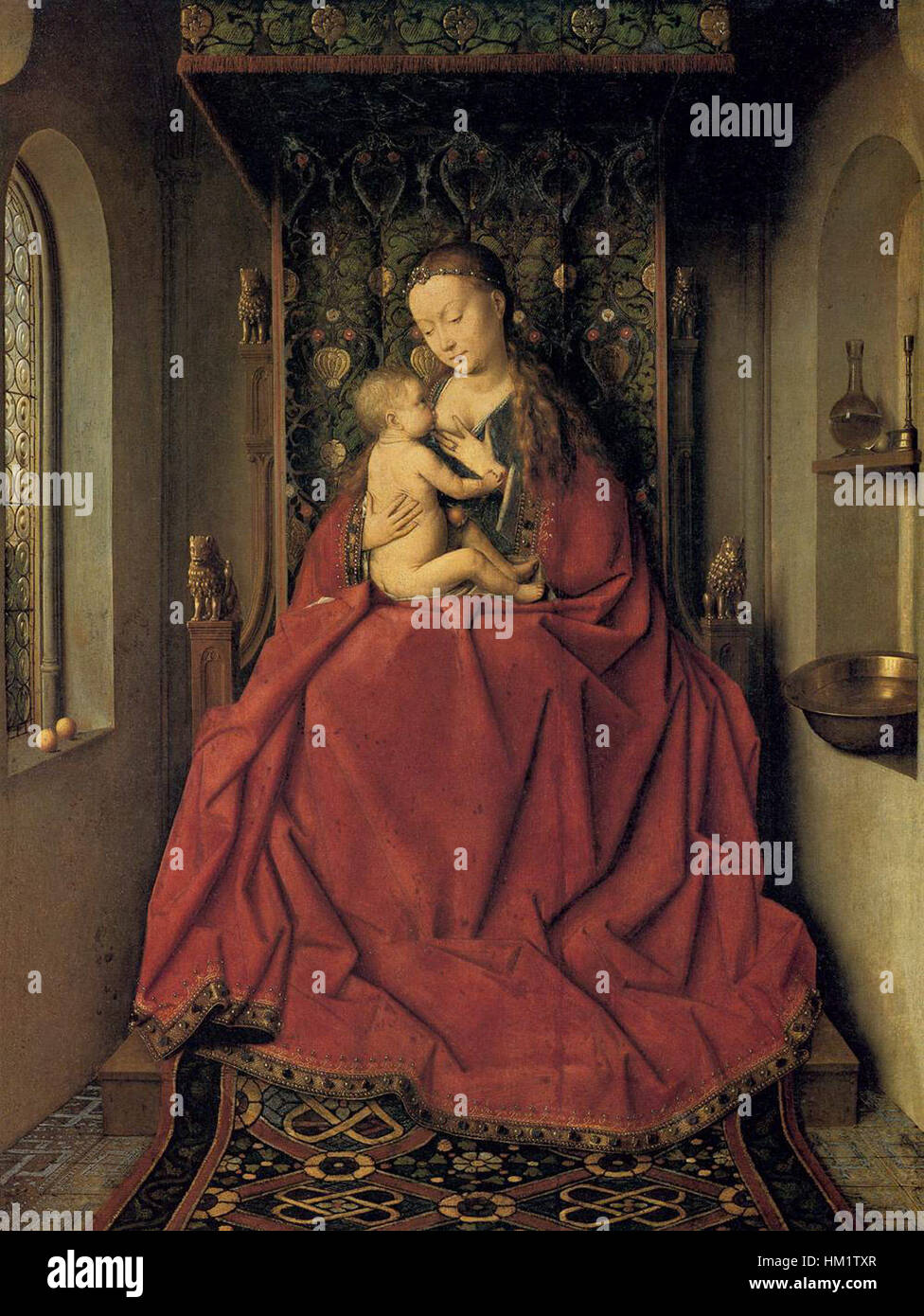 Virgin enthroned van eyck hi-res stock photography and images - Alamy