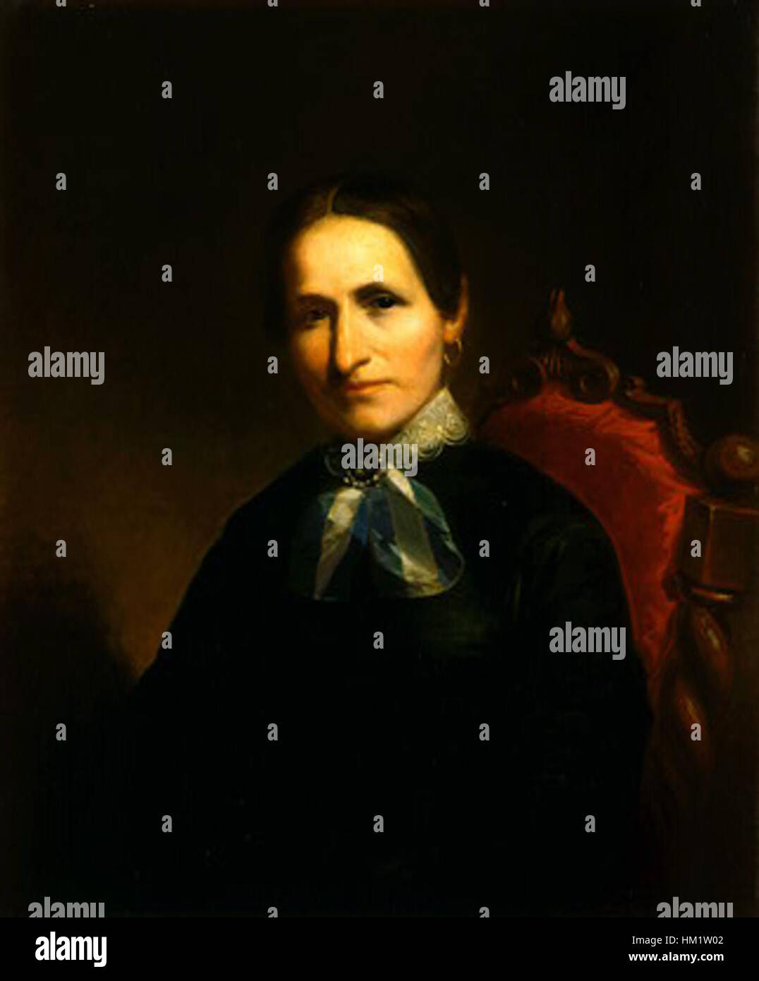 A portrait painting by John Neagle of Julia Dodd, depicting a detailed ...