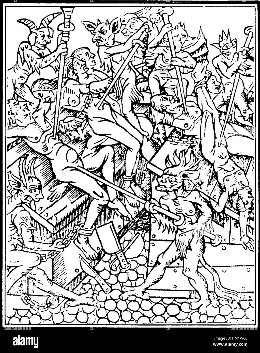 'The Torment of the Nails' by Jean Cantarch, created in 1551, depicts a ...