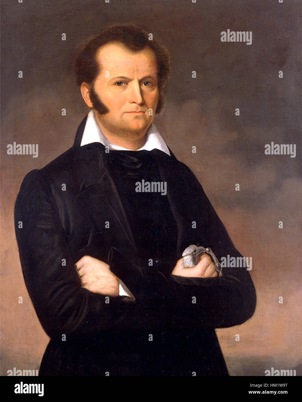 The artwork titled 'Jimbowie' depicts a significant historical figure ...