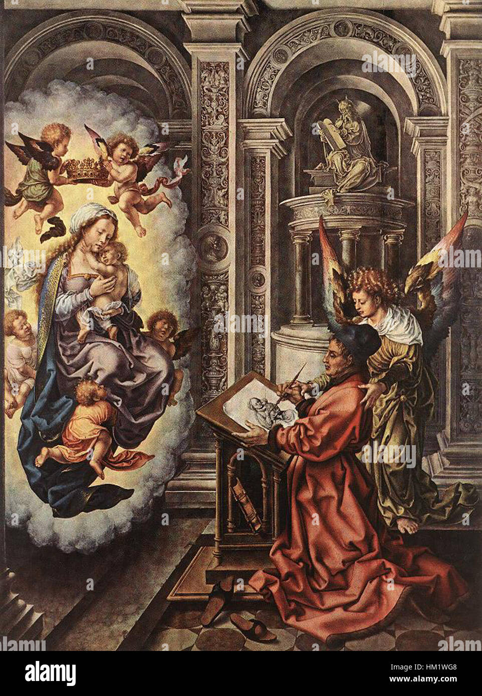Jan Gossaert - St Luke Painting the Madonna - WGA9769 Stock Photo - Alamy
