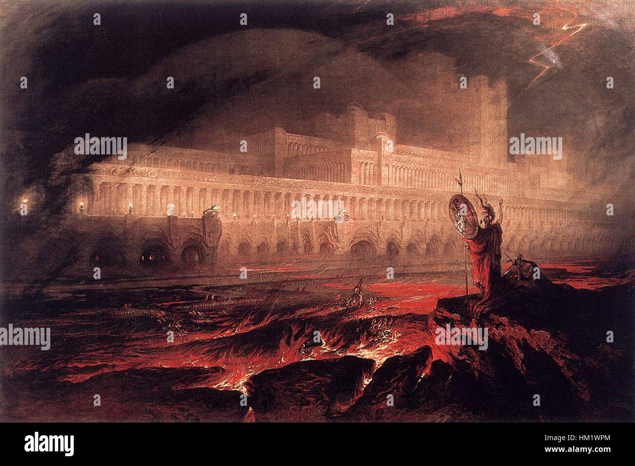 'Pandemonium' by John Martin is a dramatic 19th-century painting that ...