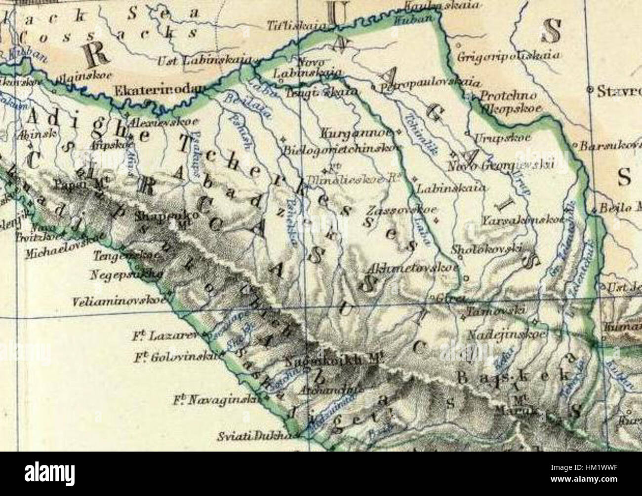 Alexander Keith Johnston’s 1861 map of Turkey in Asia and Transcaucasia ...