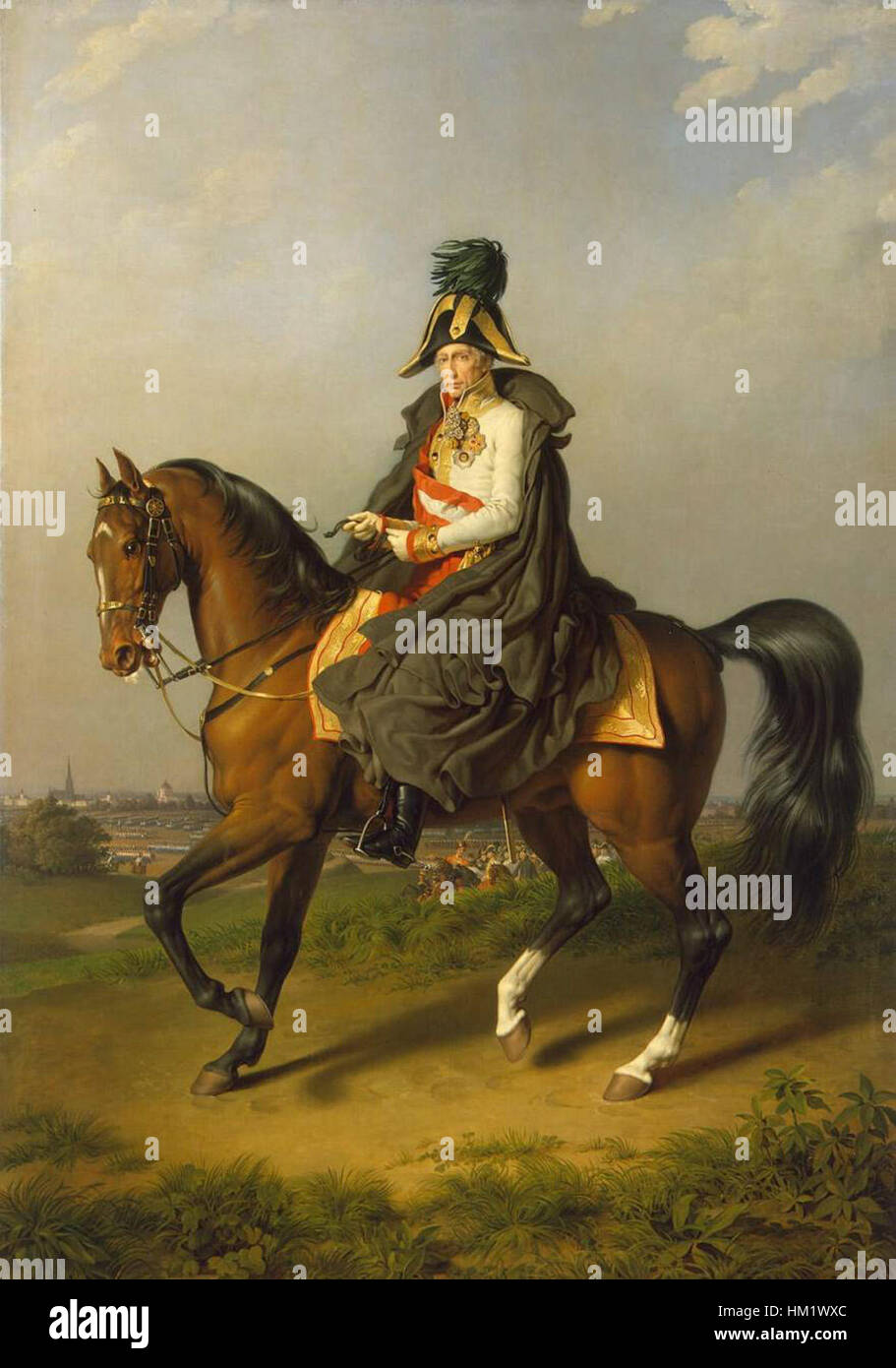 An equestrian portrait of Franz I painted by Johann Peter Krafft. This ...